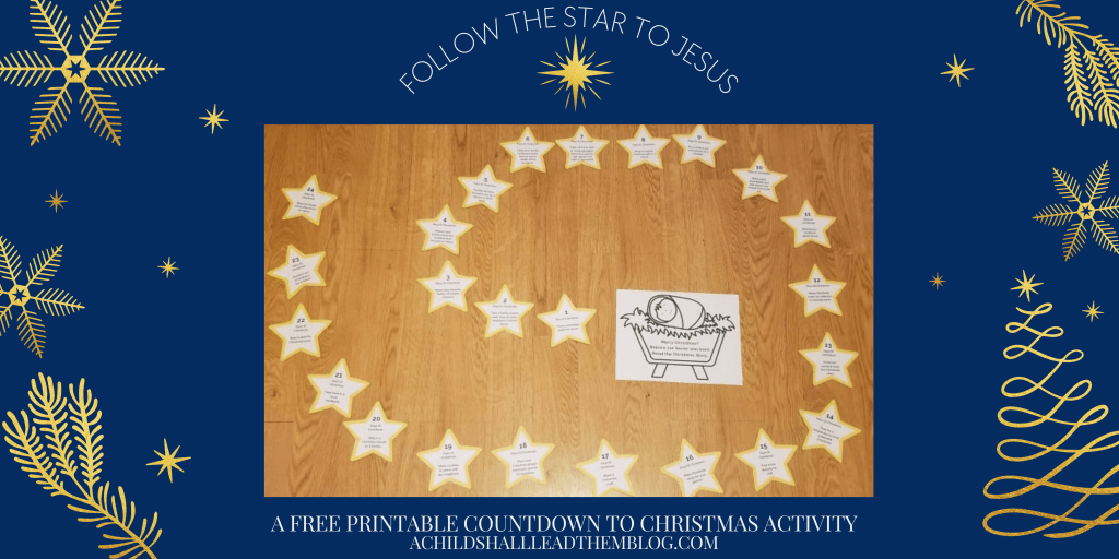 Follow the Star to Jesus Activity Christmas Countdown-Free Printable